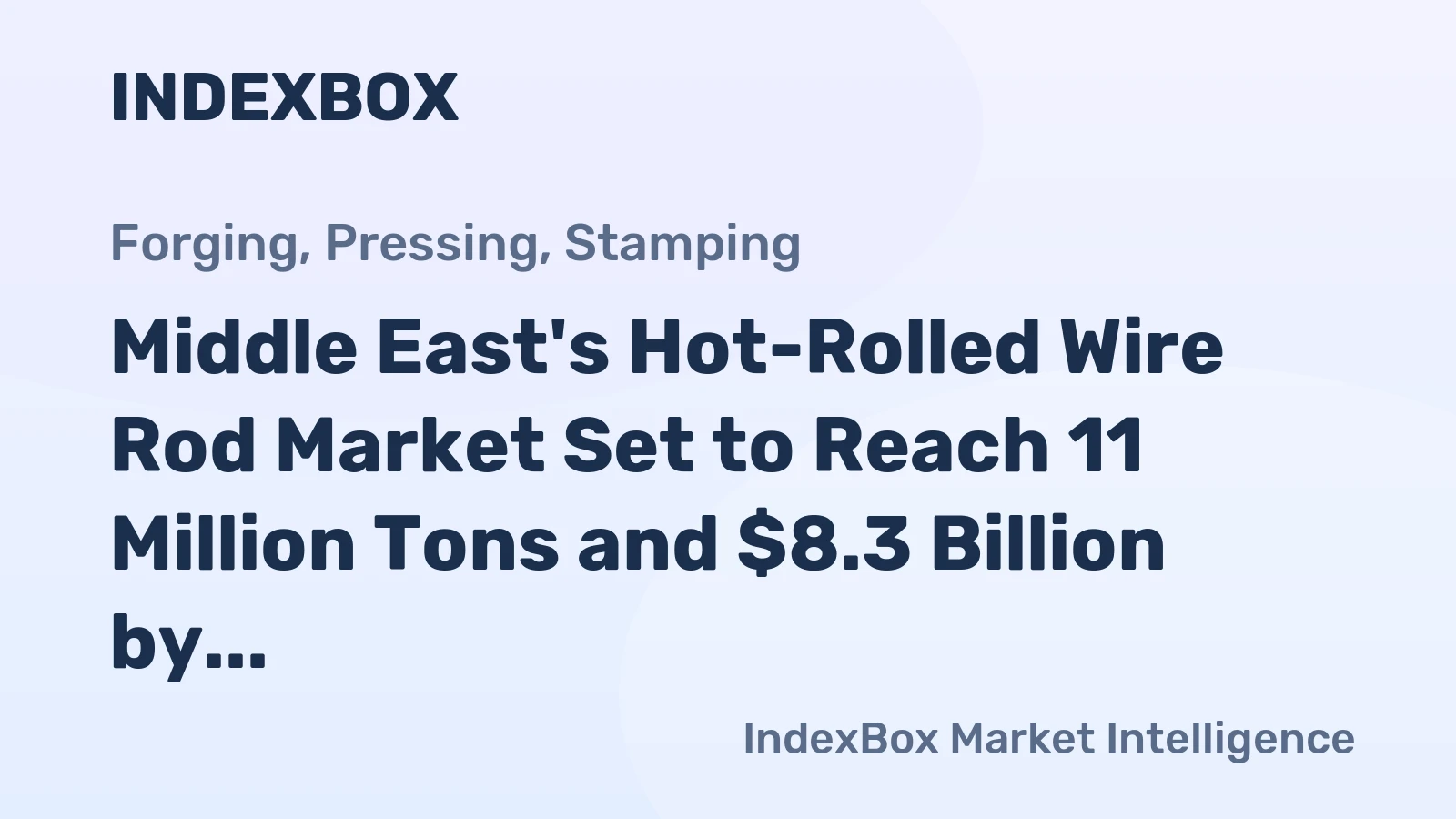 Middle East's Hot-Rolled Wire Rod Market Set to Reach 11 Million Tons and $8.3 Billion by 2035