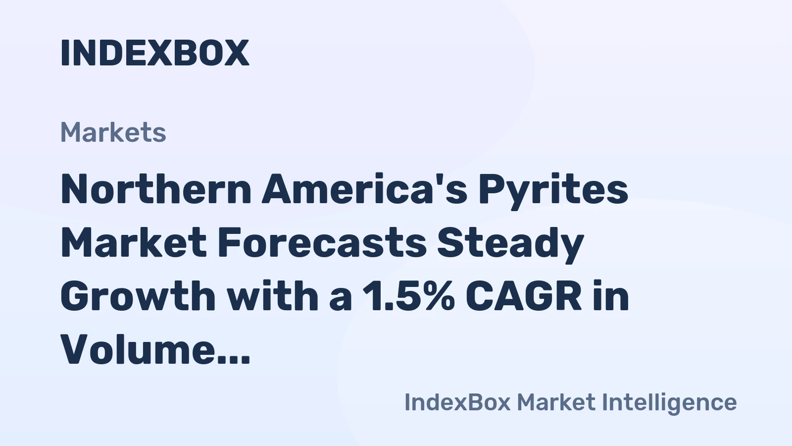 Northern America's Pyrites Market Forecasts Steady Growth with a 1.5% CAGR in Volume