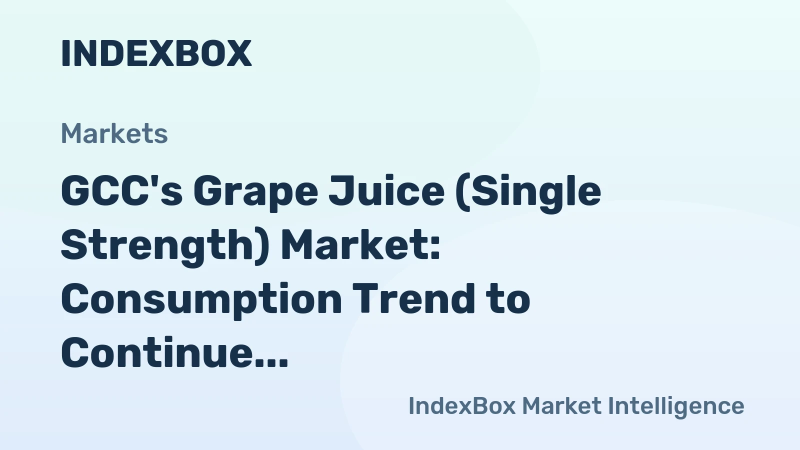 GCC's Grape Juice (Single Strength) Market: Consumption Trend to Continue Upward with +3.4% Volume Growth and +4.9% Value Growth Forecasted for 2024-2035