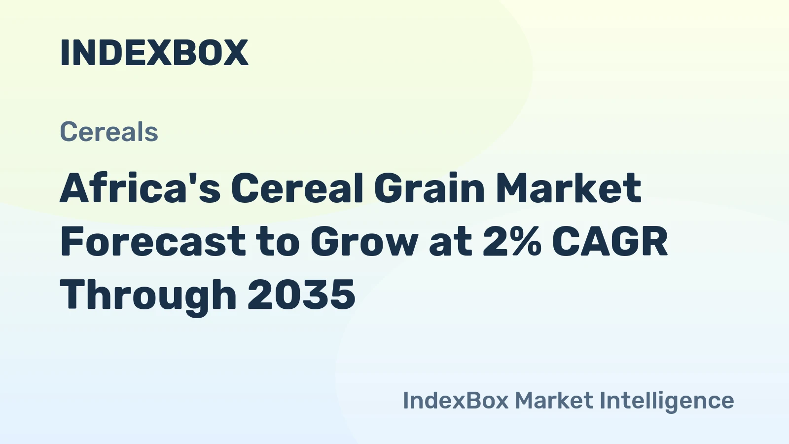Africa's Cereal Grain Market Forecast to Grow at 2% CAGR Through 2035