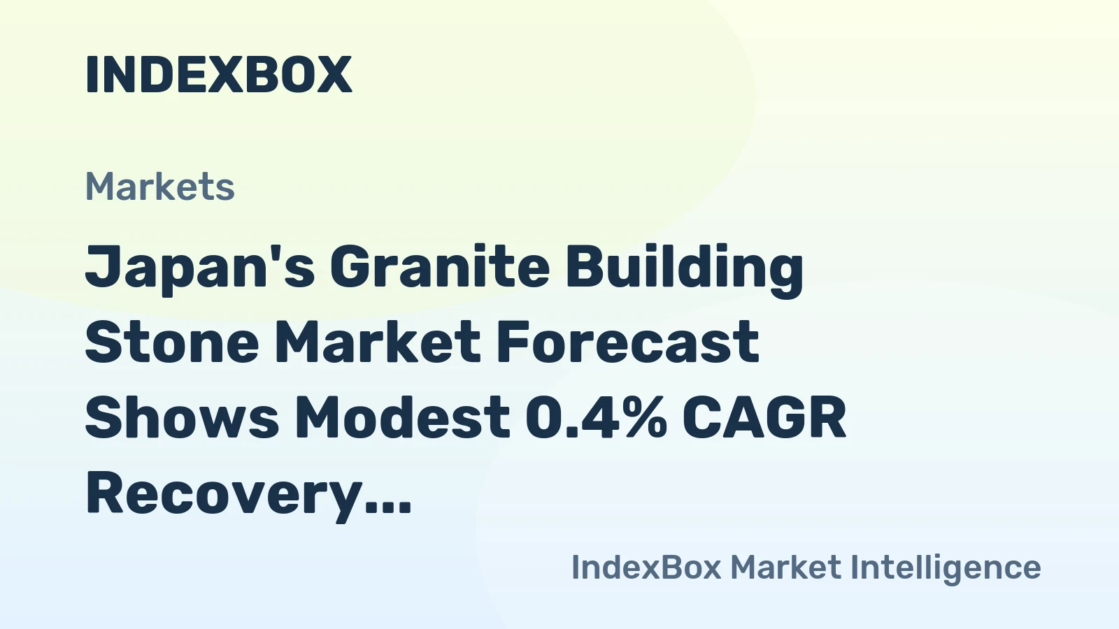 Japan's Granite Building Stone Market Forecast Shows Modest 0.4% CAGR Recovery After Eleven-Year Decline