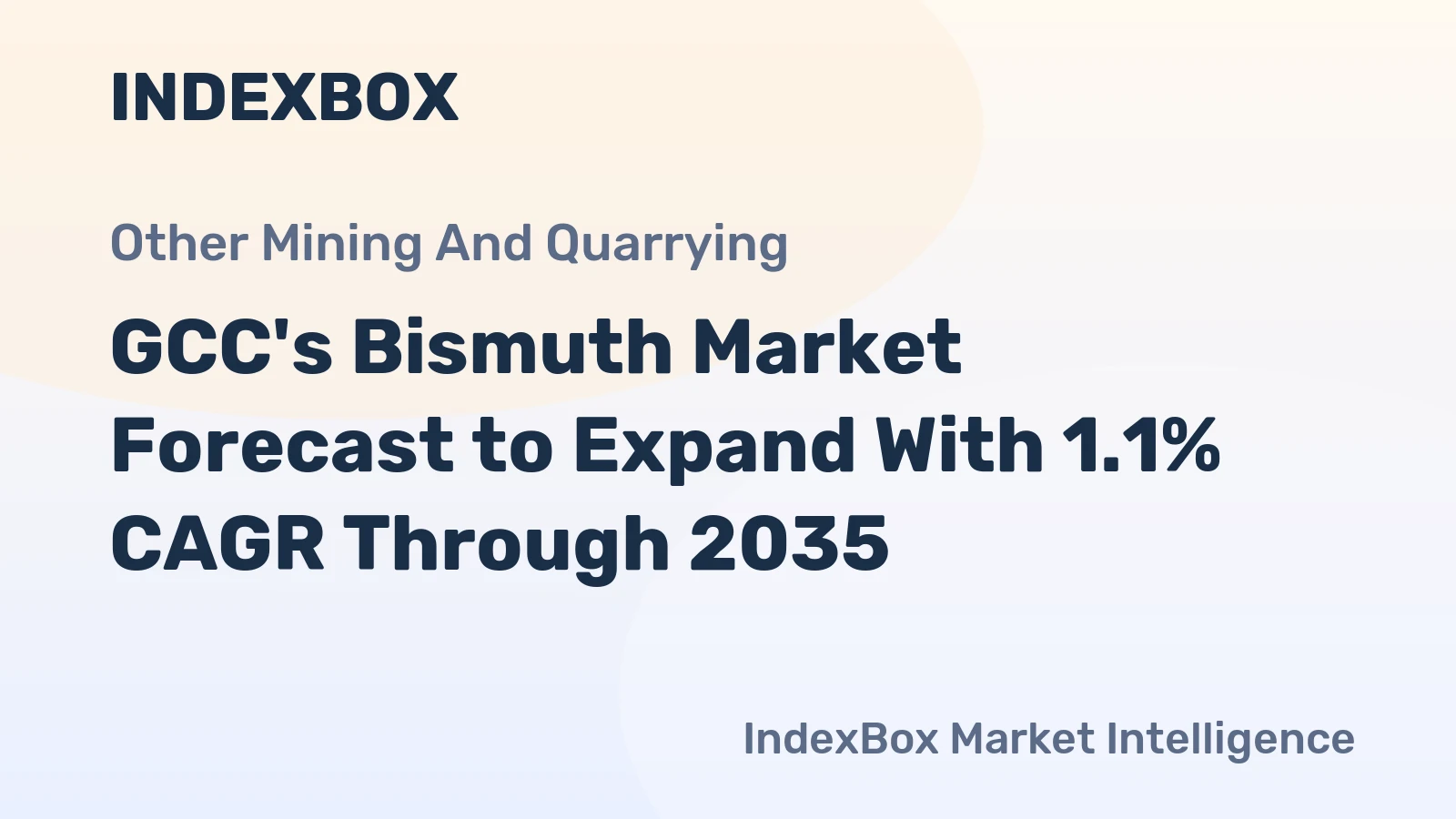 GCC's Bismuth Market Forecast to Expand With 1.1% CAGR Through 2035