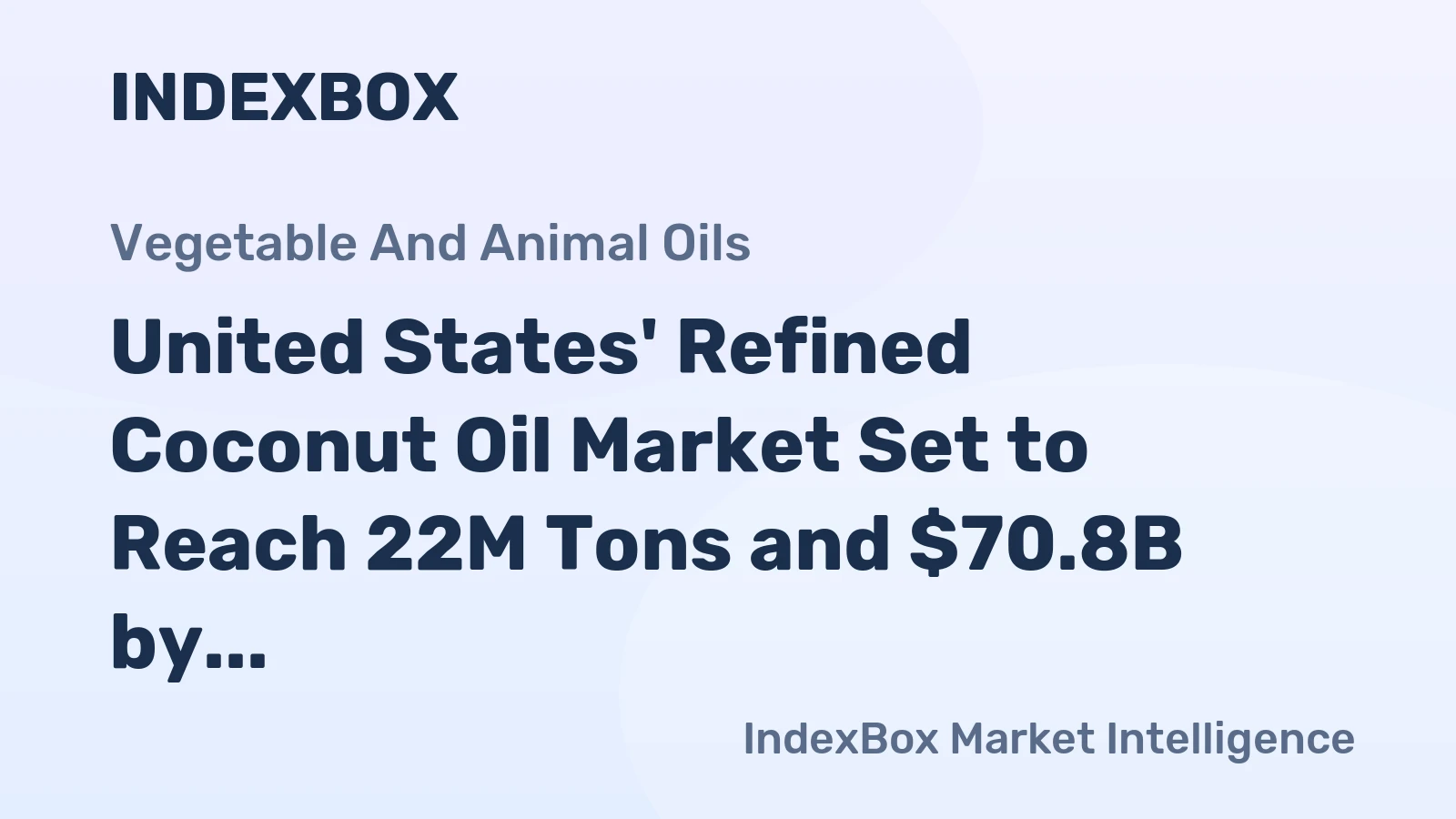 United States' Refined Coconut Oil Market Set to Reach 22M Tons and $70.8B by 2035