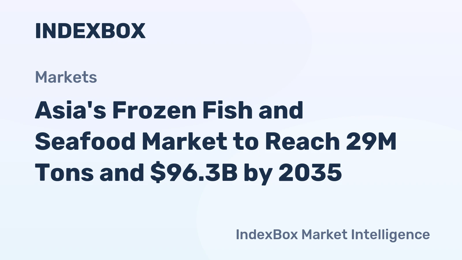 Asia's Frozen Fish and Seafood Market to Reach 29M Tons and $96.3B by 2035