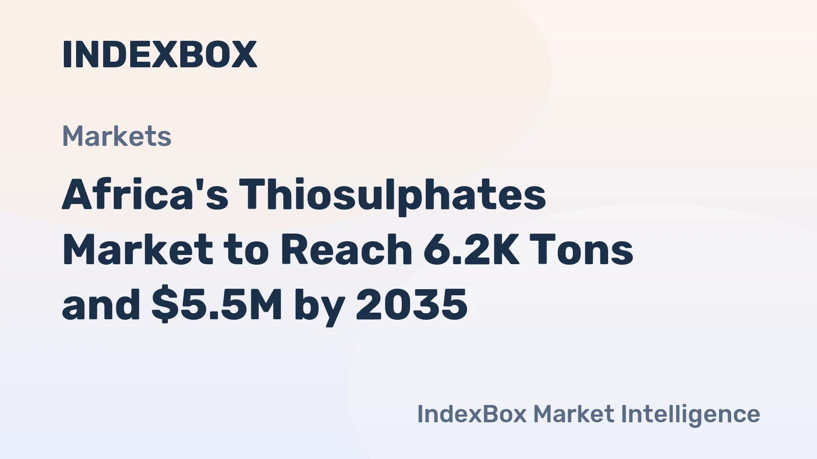 Africa's Thiosulphates Market to Reach 6.2K Tons and $5.5M by 2035