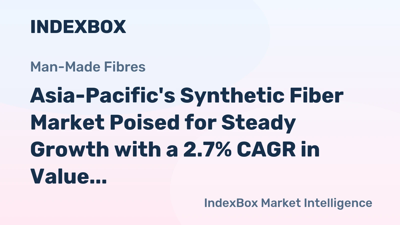 Asia-Pacific's Synthetic Fiber Market Poised for Steady Growth with a 2.7% CAGR in Value