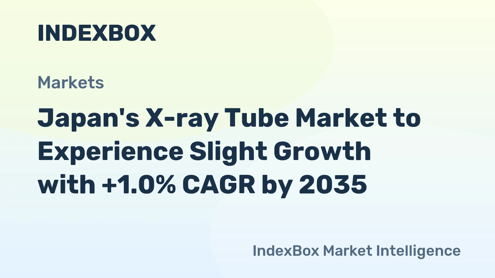 Japan's X-ray Tube Market to Experience Slight Growth with +1.0% CAGR by 2035