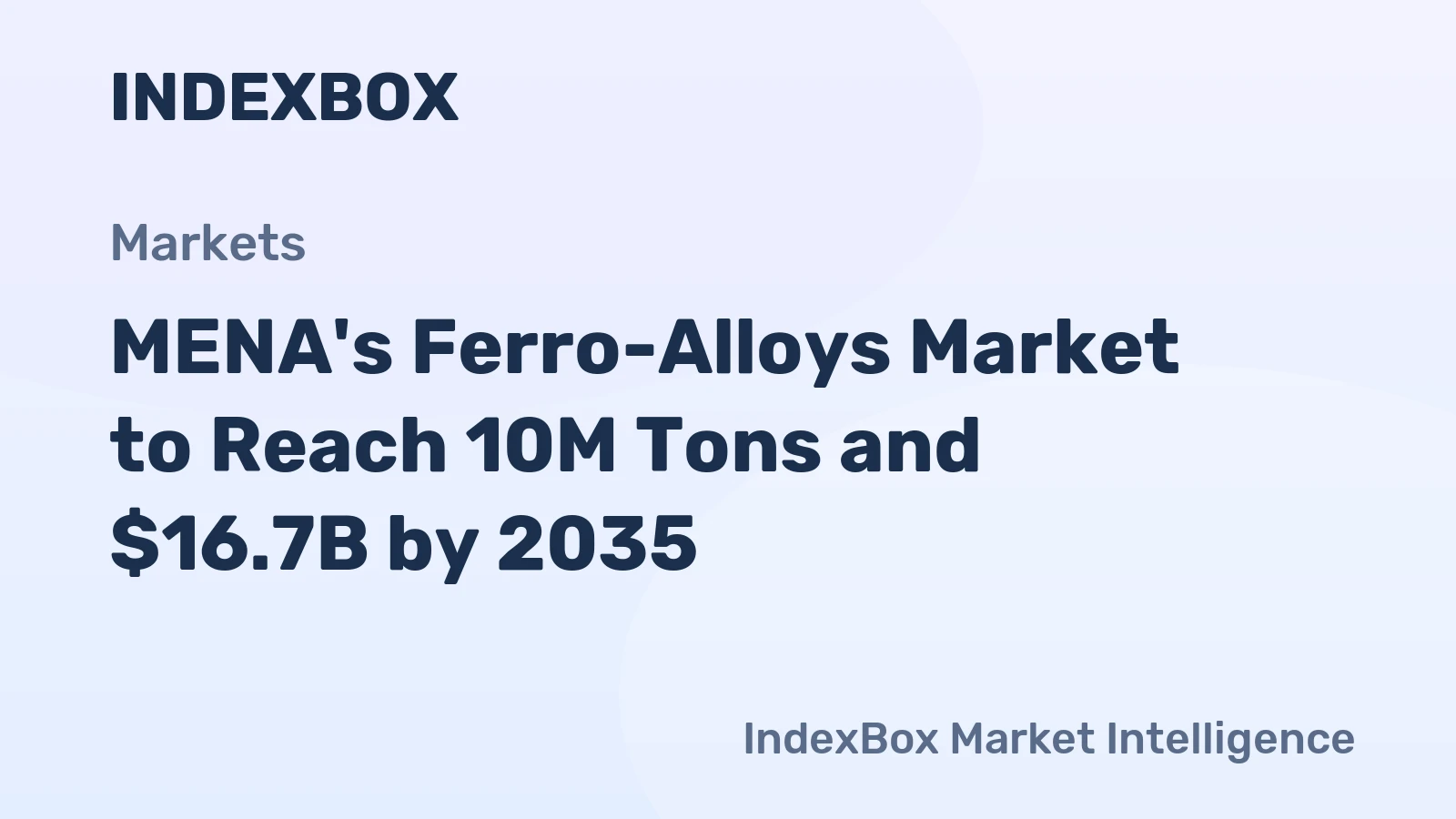 MENA's Ferro-Alloys Market to Reach 10M Tons and $16.7B by 2035