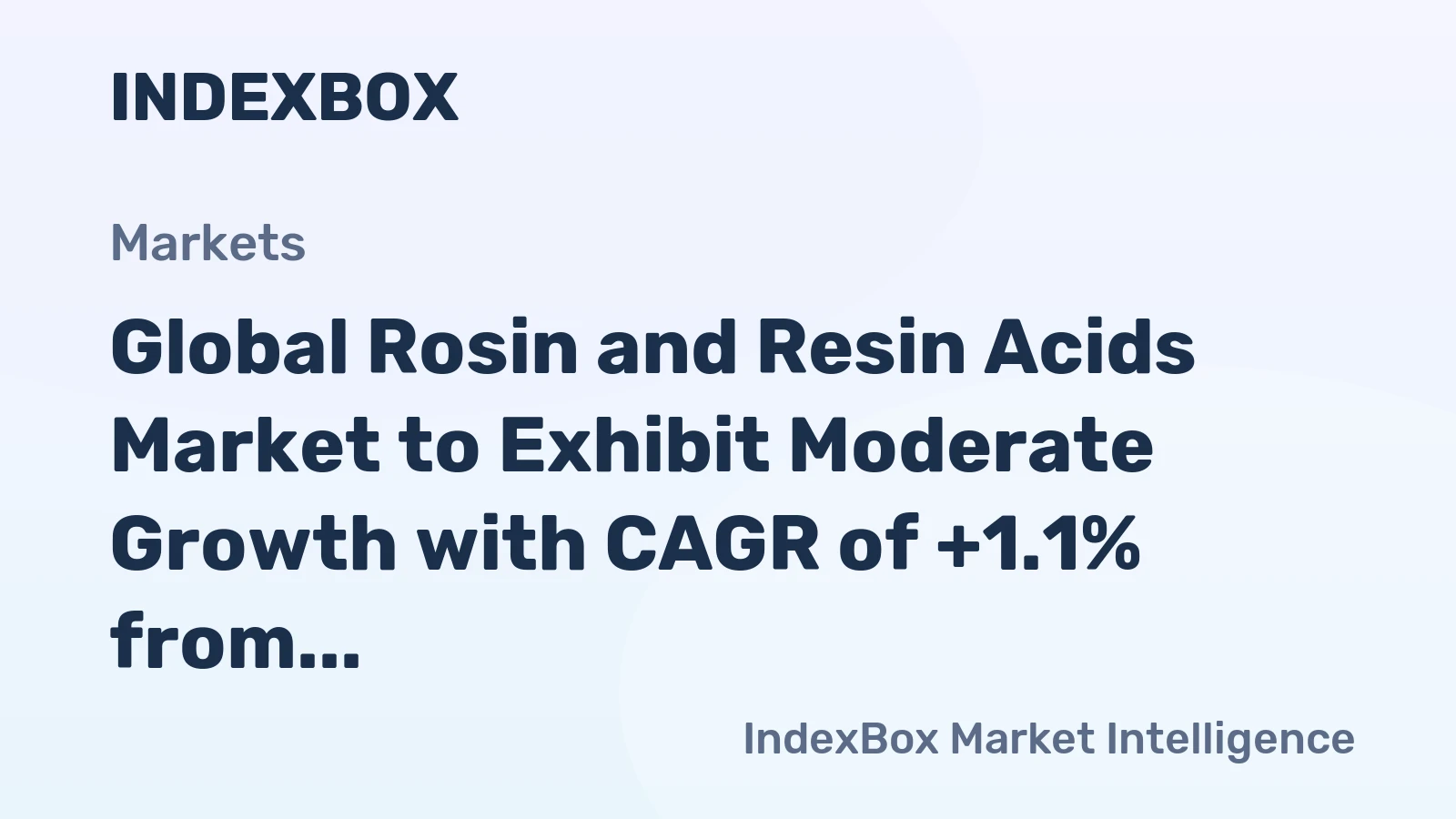 Global Rosin and Resin Acids Market to Exhibit Moderate Growth with CAGR of +1.1% from 2024 to 2035