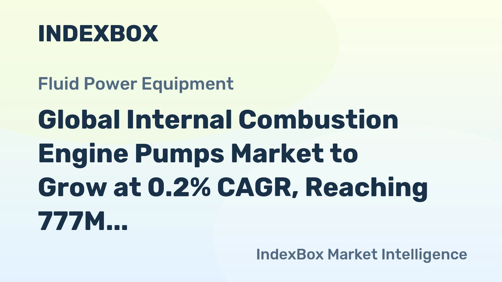 Global Internal Combustion Engine Pumps Market to Grow at 0.2% CAGR, Reaching 777M Units by 2035
