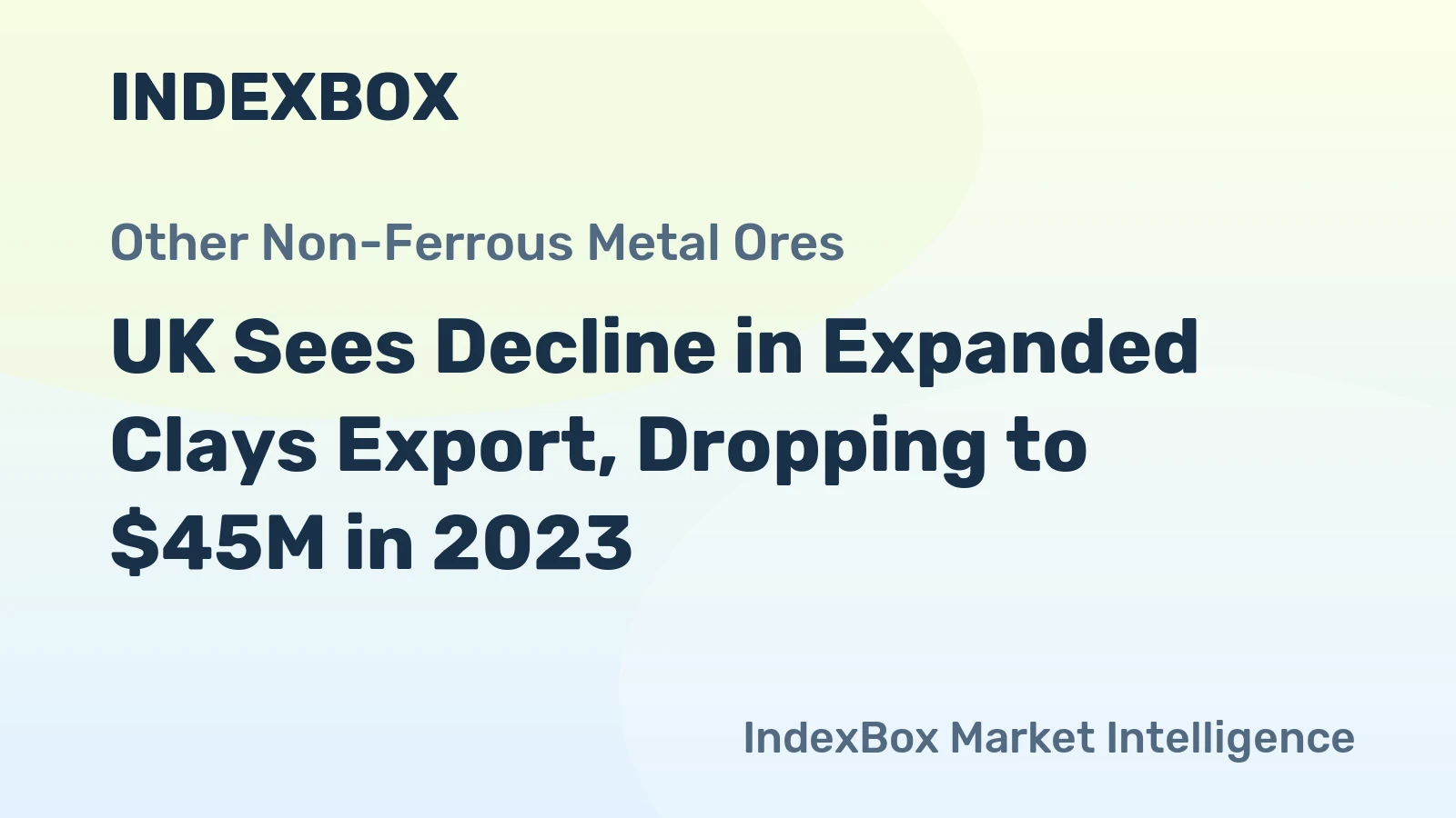 UK Sees Decline in Expanded Clays Export, Dropping to $45M in 2023