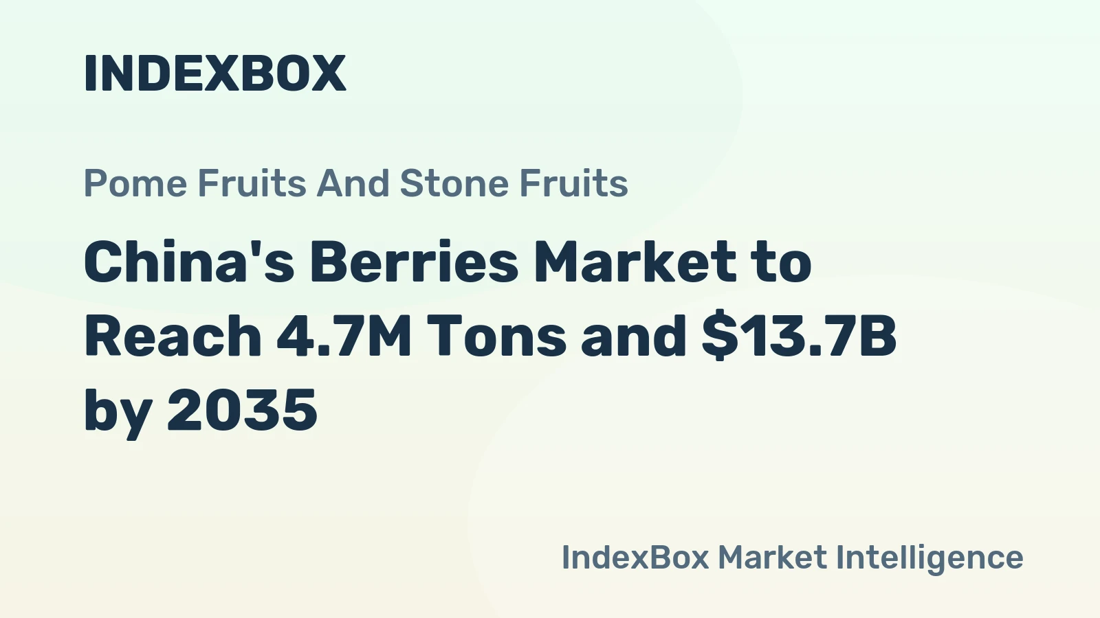 China's Berries Market to Reach 4.7M Tons and $13.7B by 2035