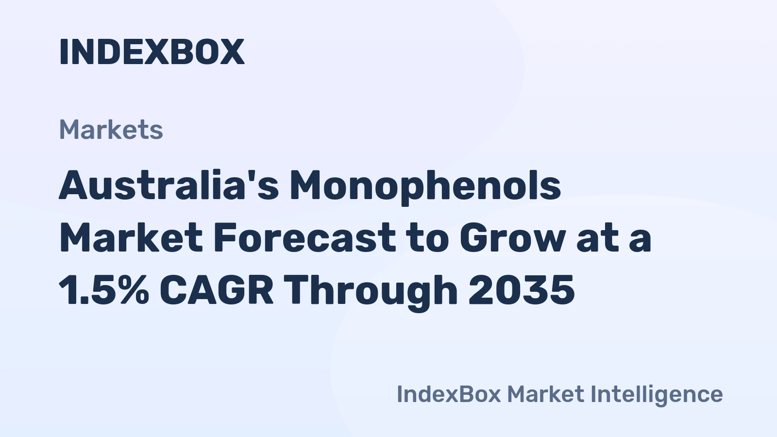 Australia's Monophenols Market Forecast to Grow at a 1.5% CAGR Through 2035