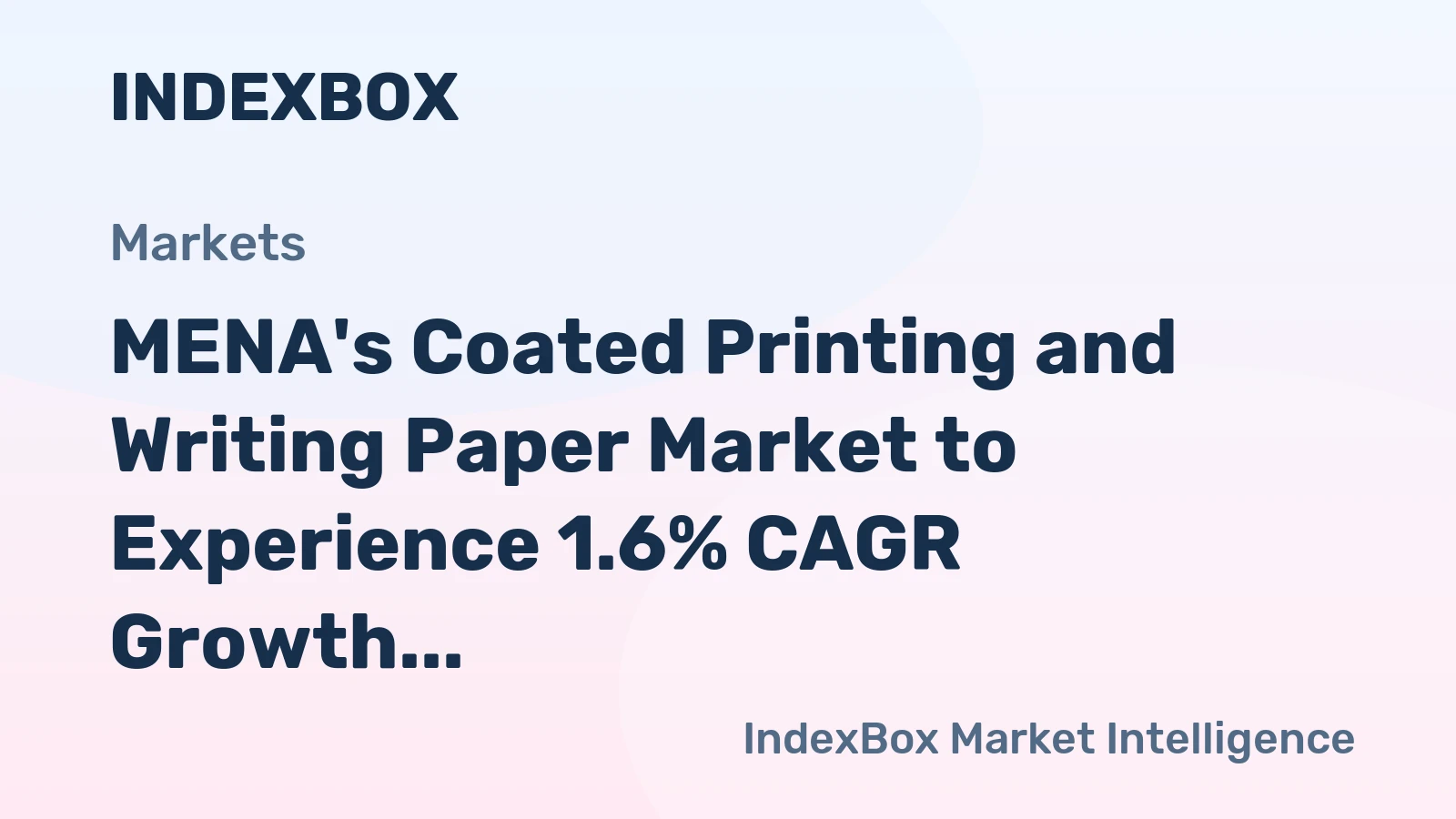 MENA's Coated Printing and Writing Paper Market to Experience 1.6% CAGR Growth from 2024 to 2035