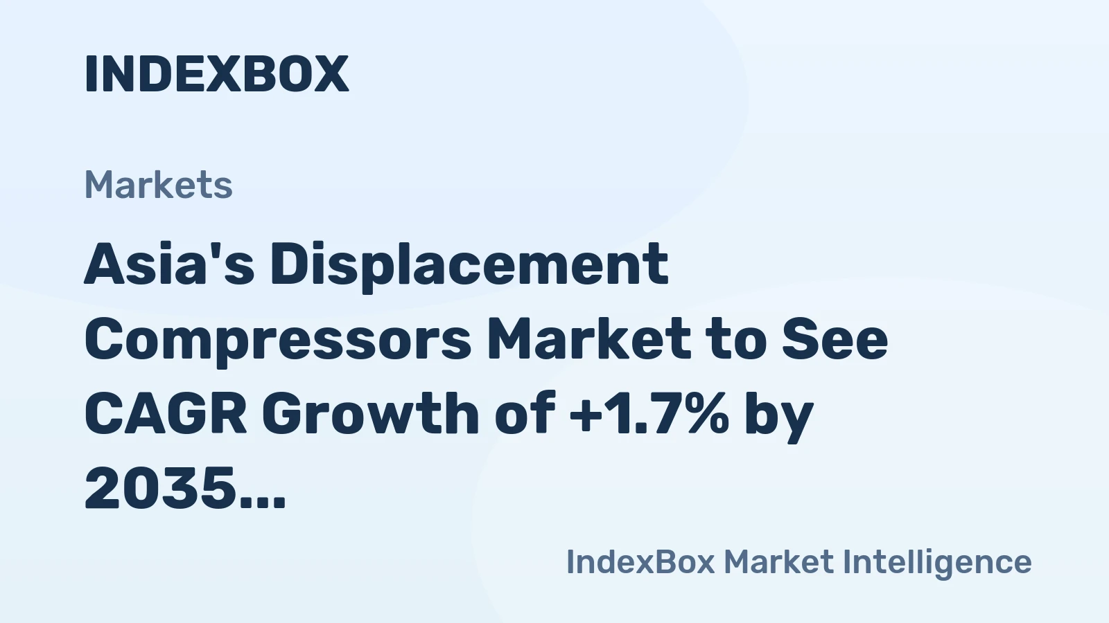 Asia's Displacement Compressors Market to See CAGR Growth of +1.7% by 2035
