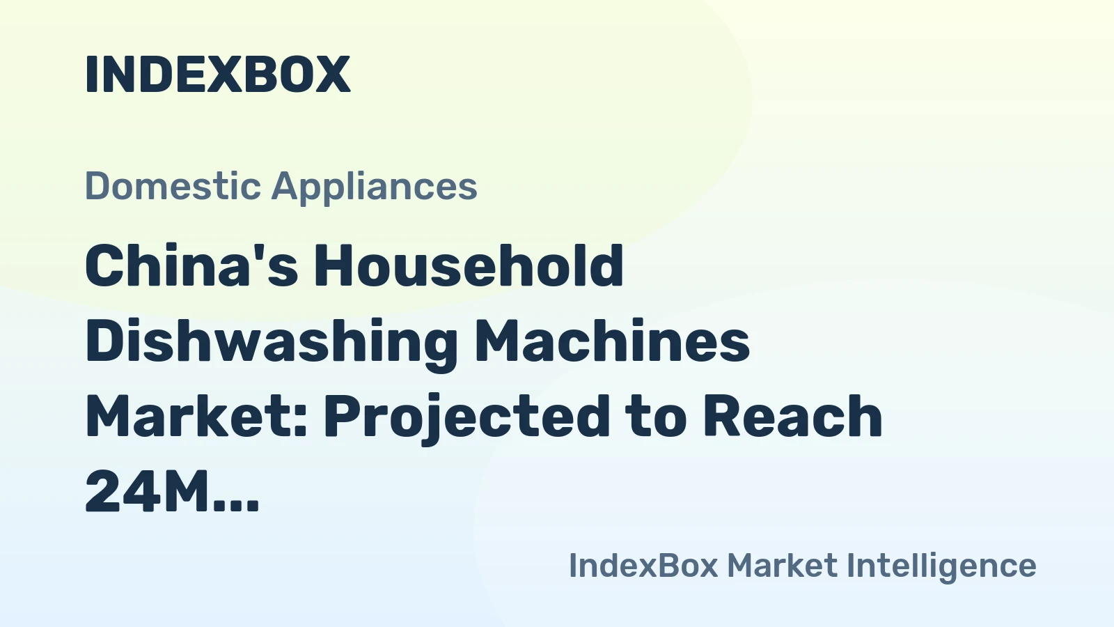 China's Household Dishwashing Machines Market: Projected to Reach 24M Units and $3.8B by 2035