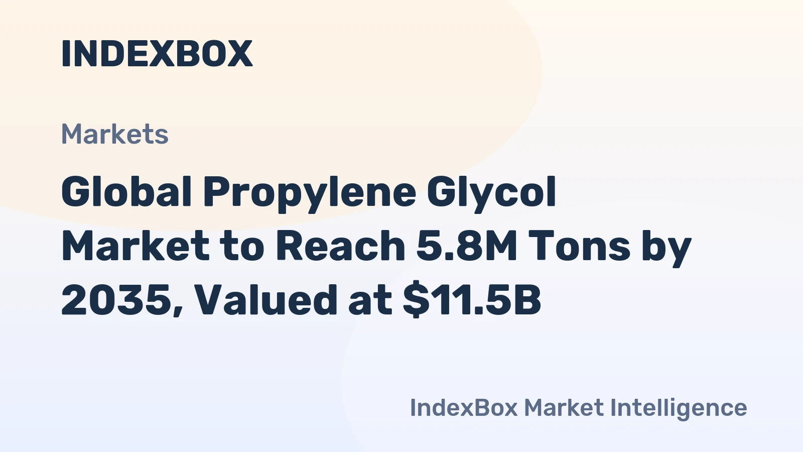 Global Propylene Glycol Market to Reach 5.8M Tons by 2035, Valued at $11.5B