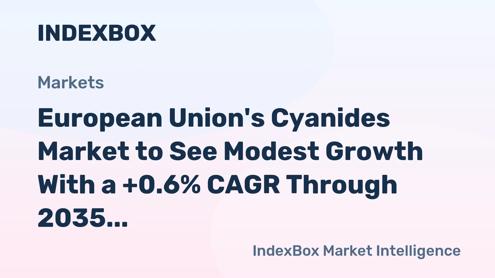 European Union's Cyanides Market to See Modest Growth With a +0.6% CAGR Through 2035