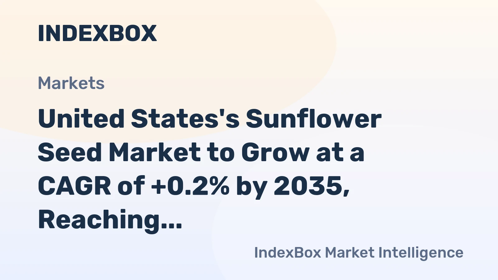 United States's Sunflower Seed Market to Grow at a CAGR of +0.2% by 2035, Reaching 1.3M Tons in Volume