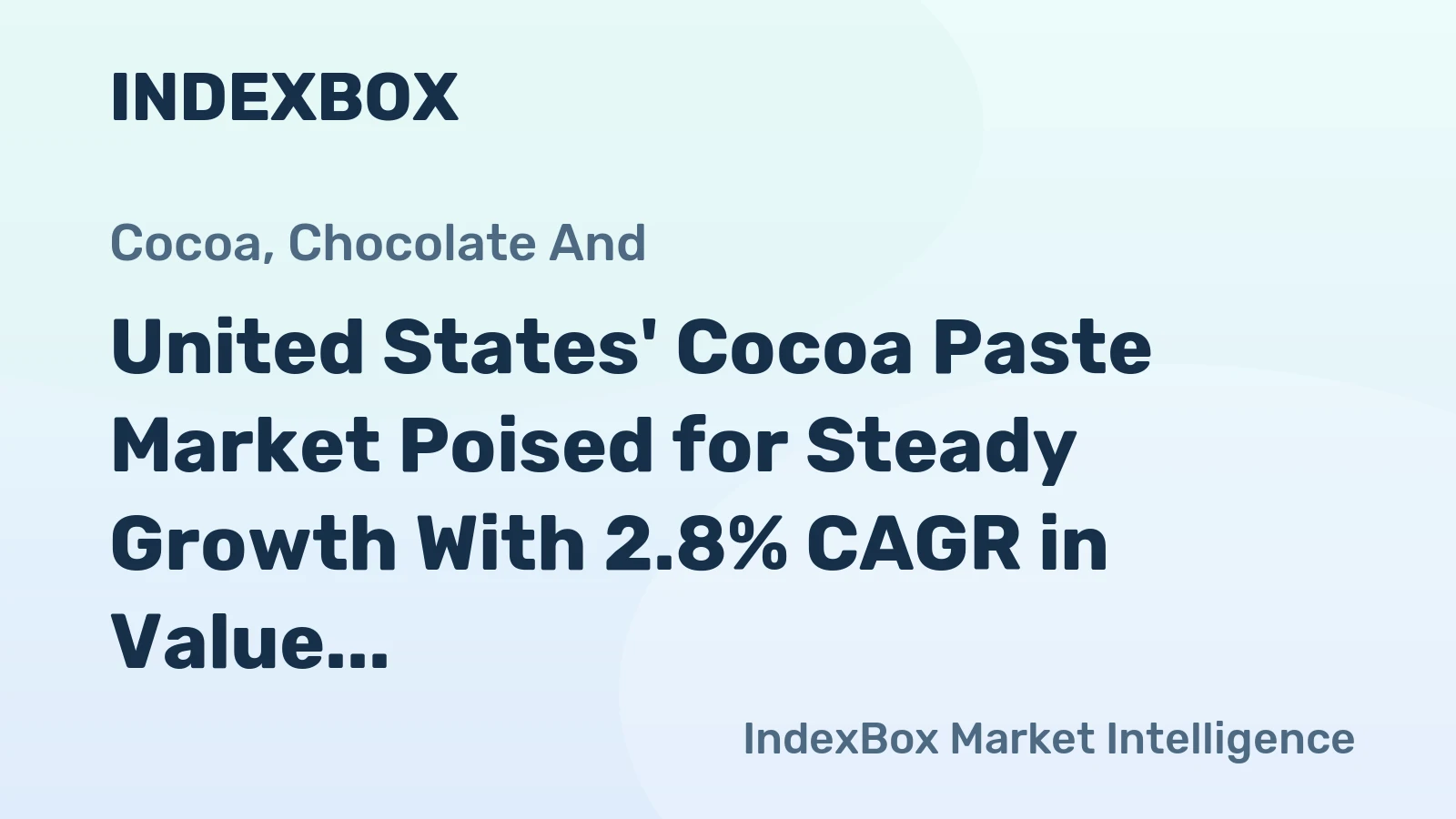 United States' Cocoa Paste Market Poised for Steady Growth With 2.8% CAGR in Value
