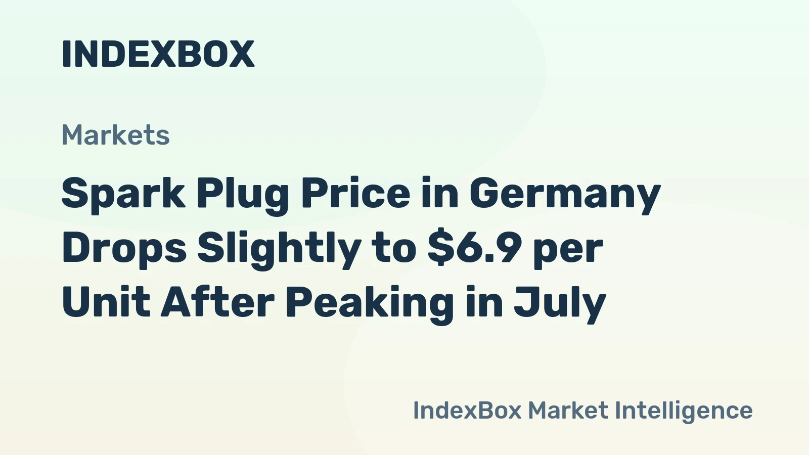 Spark Plug Price in Germany Drops Slightly to $6.9 per Unit After Peaking in July
