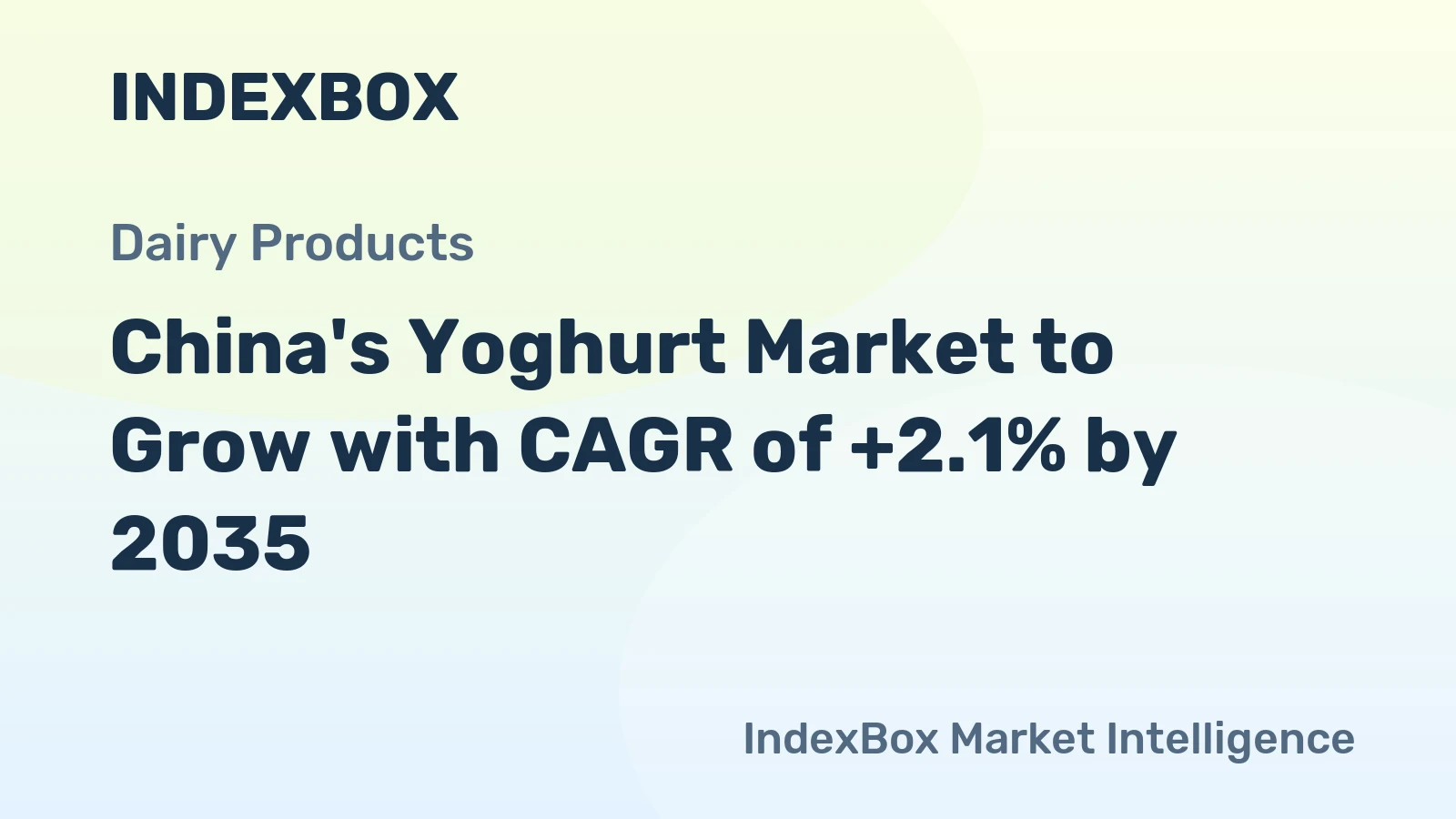 China's Yoghurt Market to Grow with CAGR of +2.1% by 2035