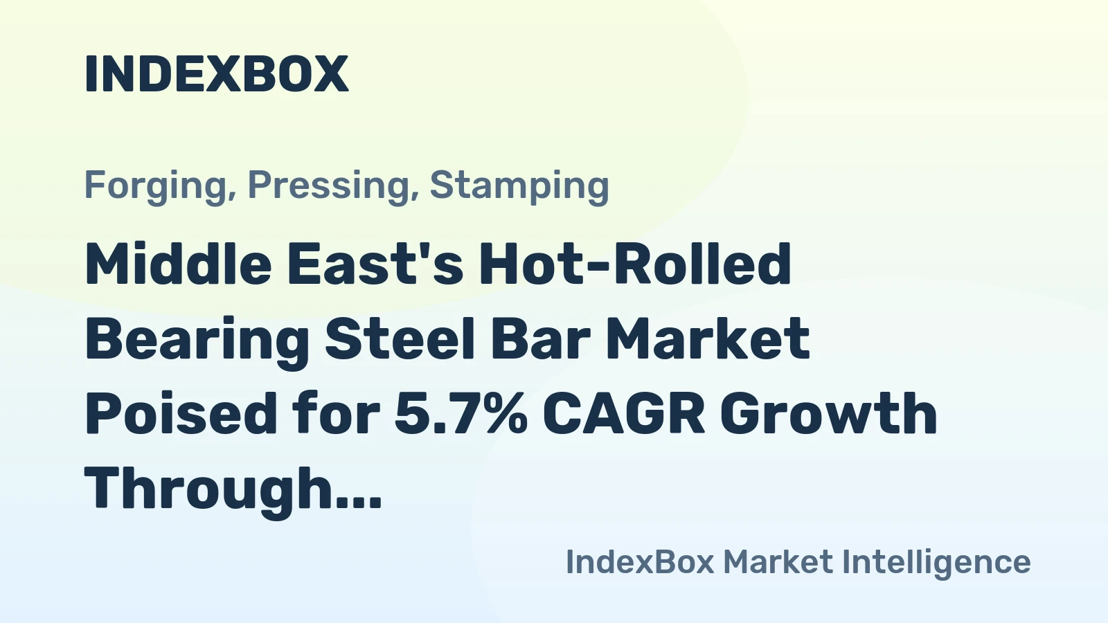 Middle East's Hot-Rolled Bearing Steel Bar Market Poised for 5.7% CAGR Growth Through 2035