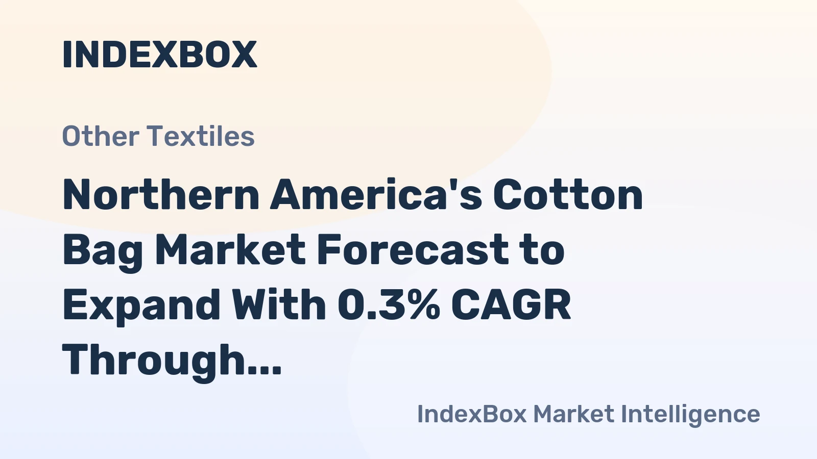 Northern America's Cotton Bag Market Forecast to Expand With 0.3% CAGR Through 2035