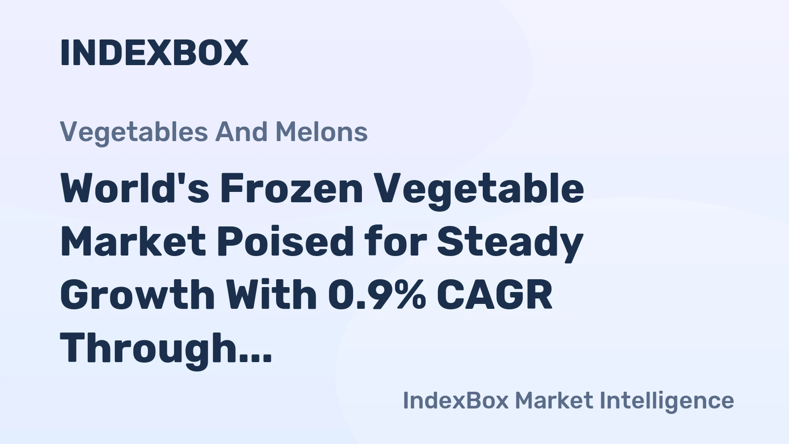World's Frozen Vegetable Market Poised for Steady Growth With 0.9% CAGR Through 2035