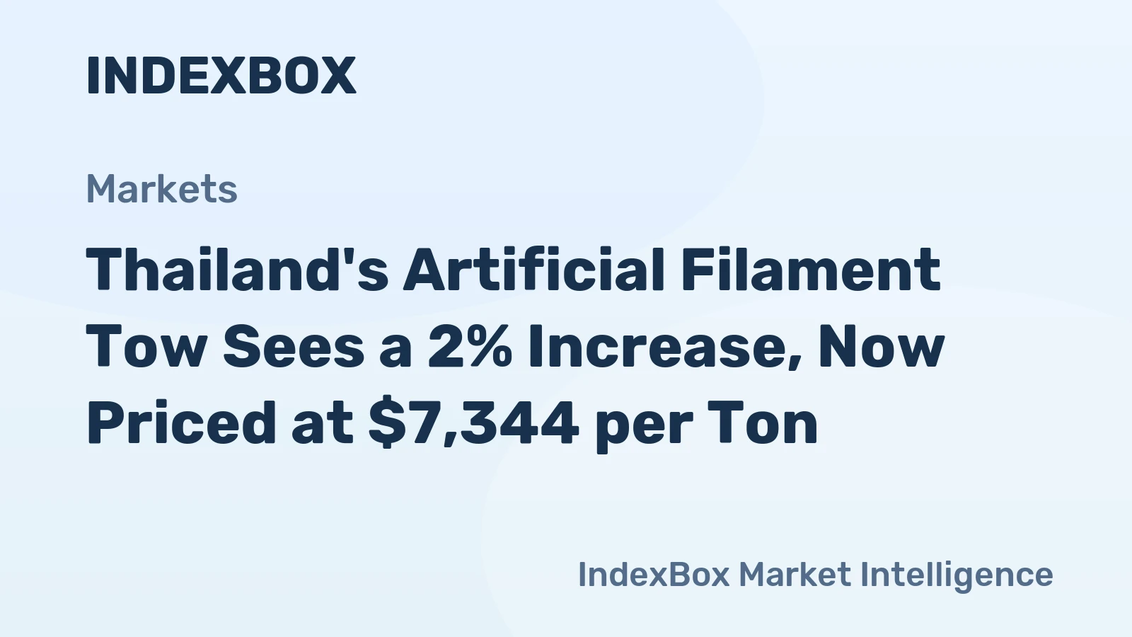 Thailand's Artificial Filament Tow Sees a 2% Increase, Now Priced at $7,344 per Ton
