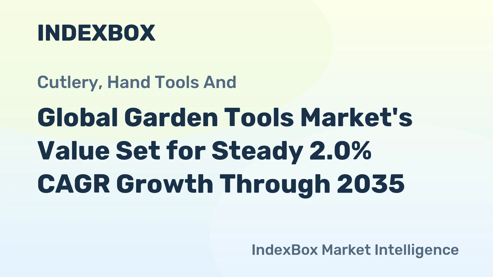 Global Garden Tools Market's Value Set for Steady 2.0% CAGR Growth Through 2035