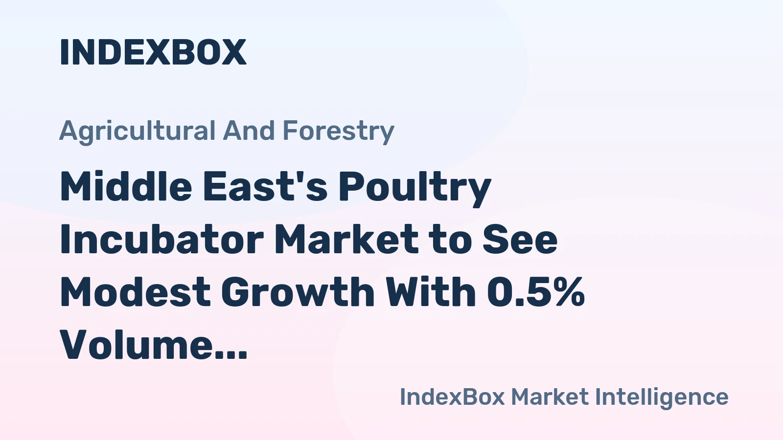 Middle East's Poultry Incubator Market to See Modest Growth With 0.5% Volume CAGR Through 2035