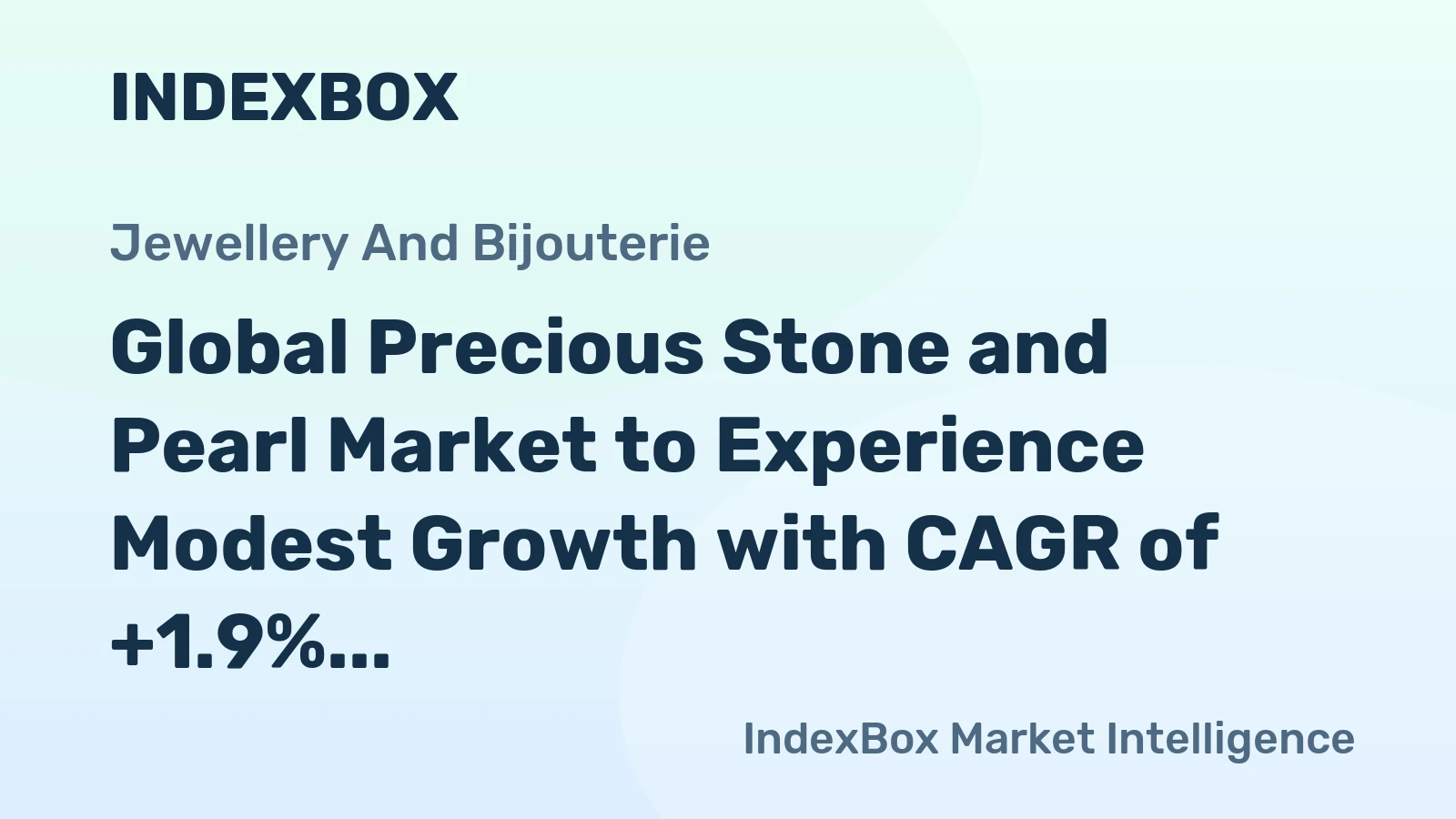 Global Precious Stone and Pearl Market to Experience Modest Growth with CAGR of +1.9% from 2024 to 2035