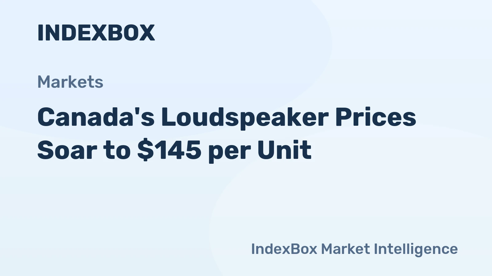 Canada's Loudspeaker Prices Soar to $145 per Unit