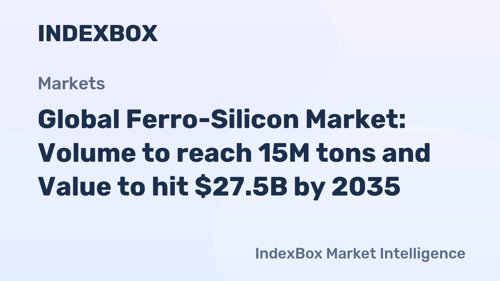 Global Ferro-Silicon Market: Volume to reach 15M tons and Value to hit $27.5B by 2035