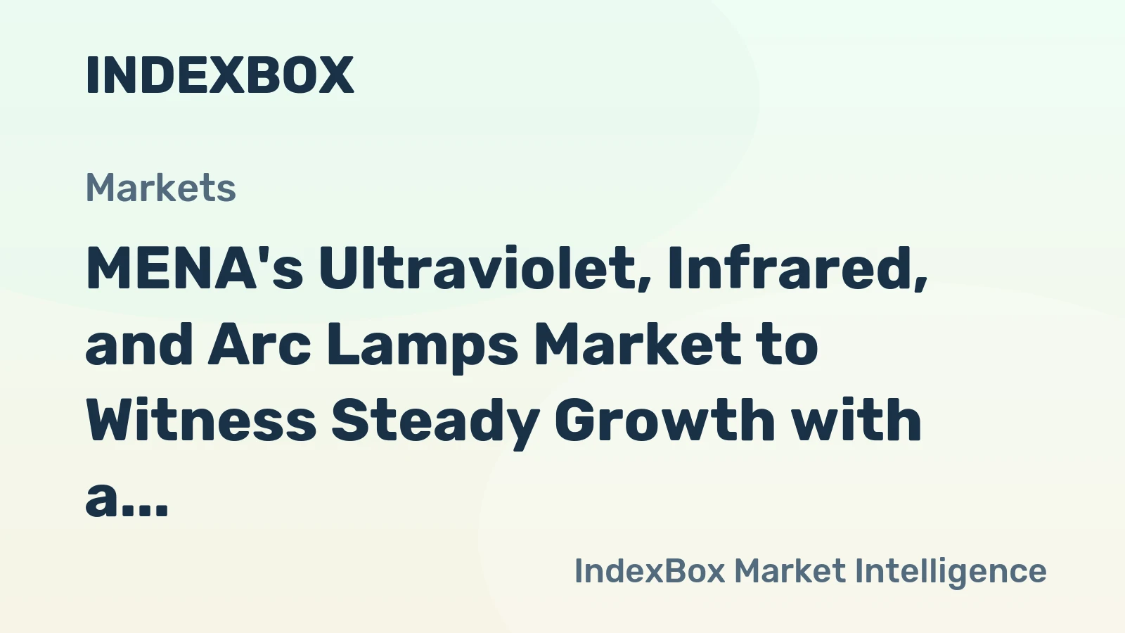MENA's Ultraviolet, Infrared, and Arc Lamps Market to Witness Steady Growth with a CAGR of +2.2% from 2024-2035