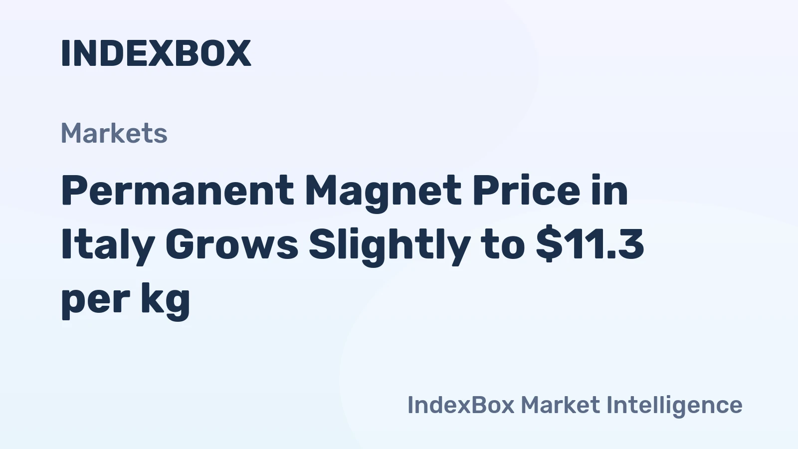 Permanent Magnet Price in Italy Grows Slightly to $11.3 per kg