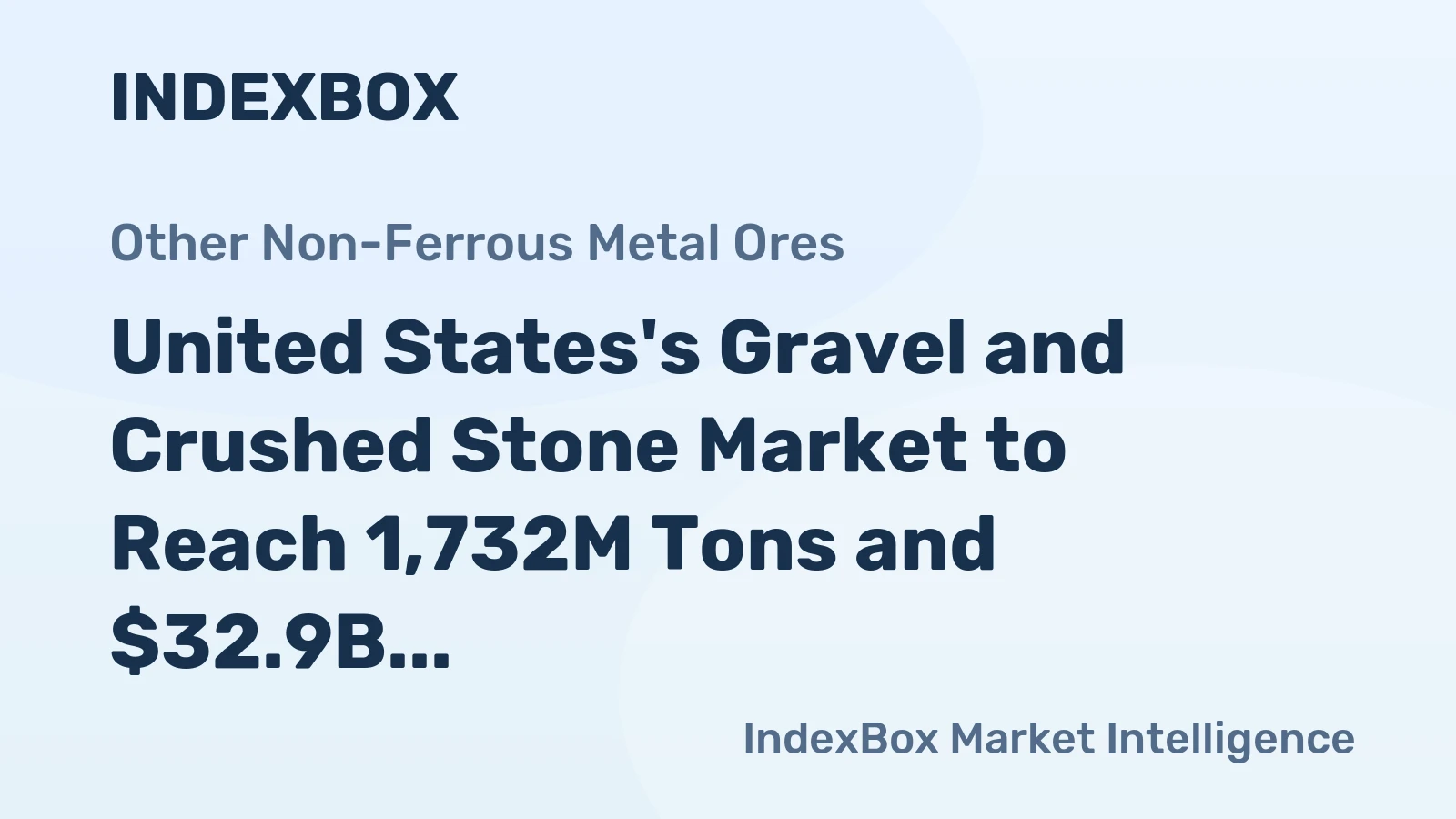 United States's Gravel and Crushed Stone Market to Reach 1,732M Tons and $32.9B by 2035, with Slow but Steady Growth
