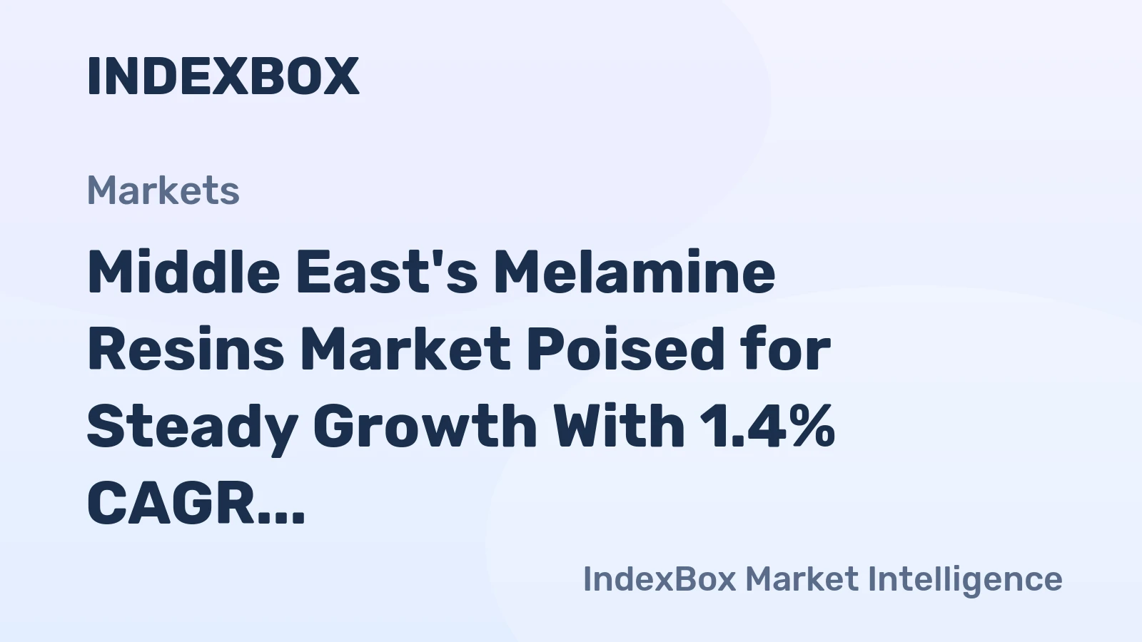 Middle East's Melamine Resins Market Poised for Steady Growth With 1.4% CAGR Through 2035