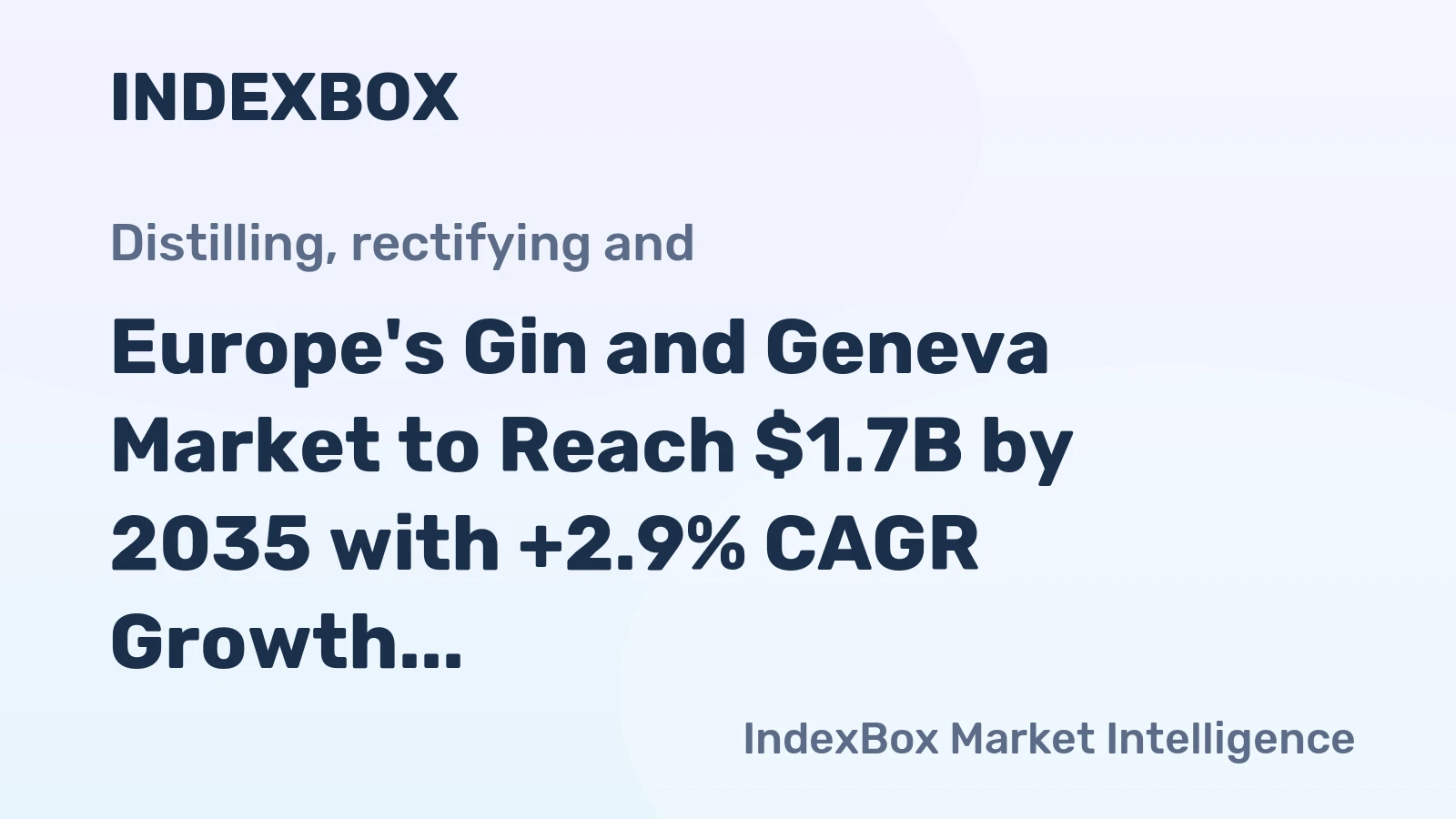Europe's Gin and Geneva Market to Reach $1.7B by 2035 with +2.9% CAGR Growth