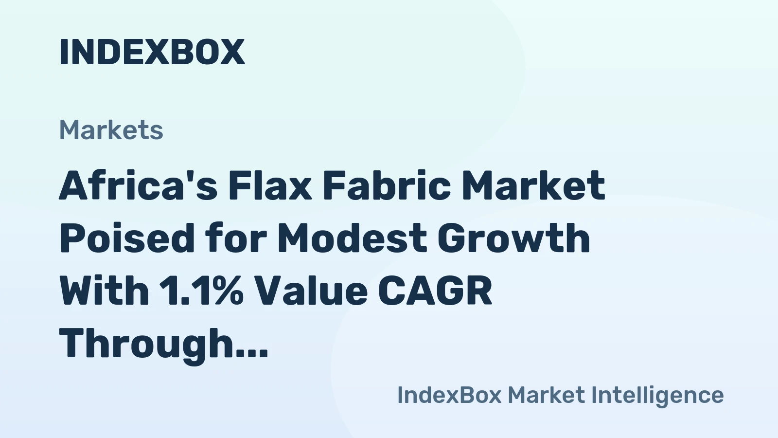 Africa's Flax Fabric Market Poised for Modest Growth With 1.1% Value CAGR Through 2035