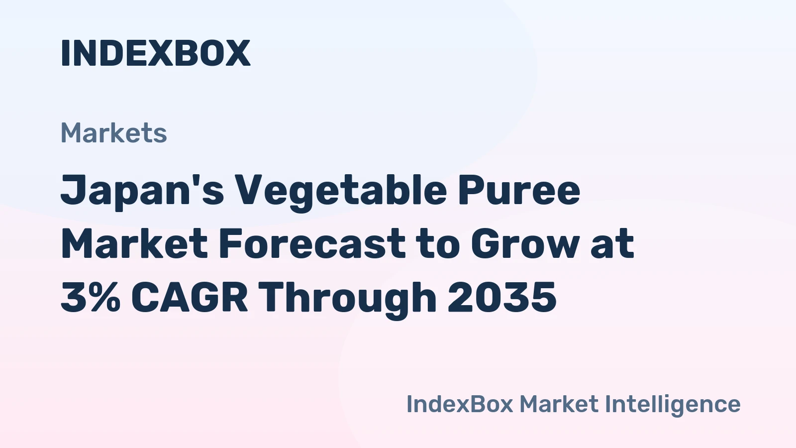 Japan's Vegetable Puree Market Forecast to Grow at 3% CAGR Through 2035