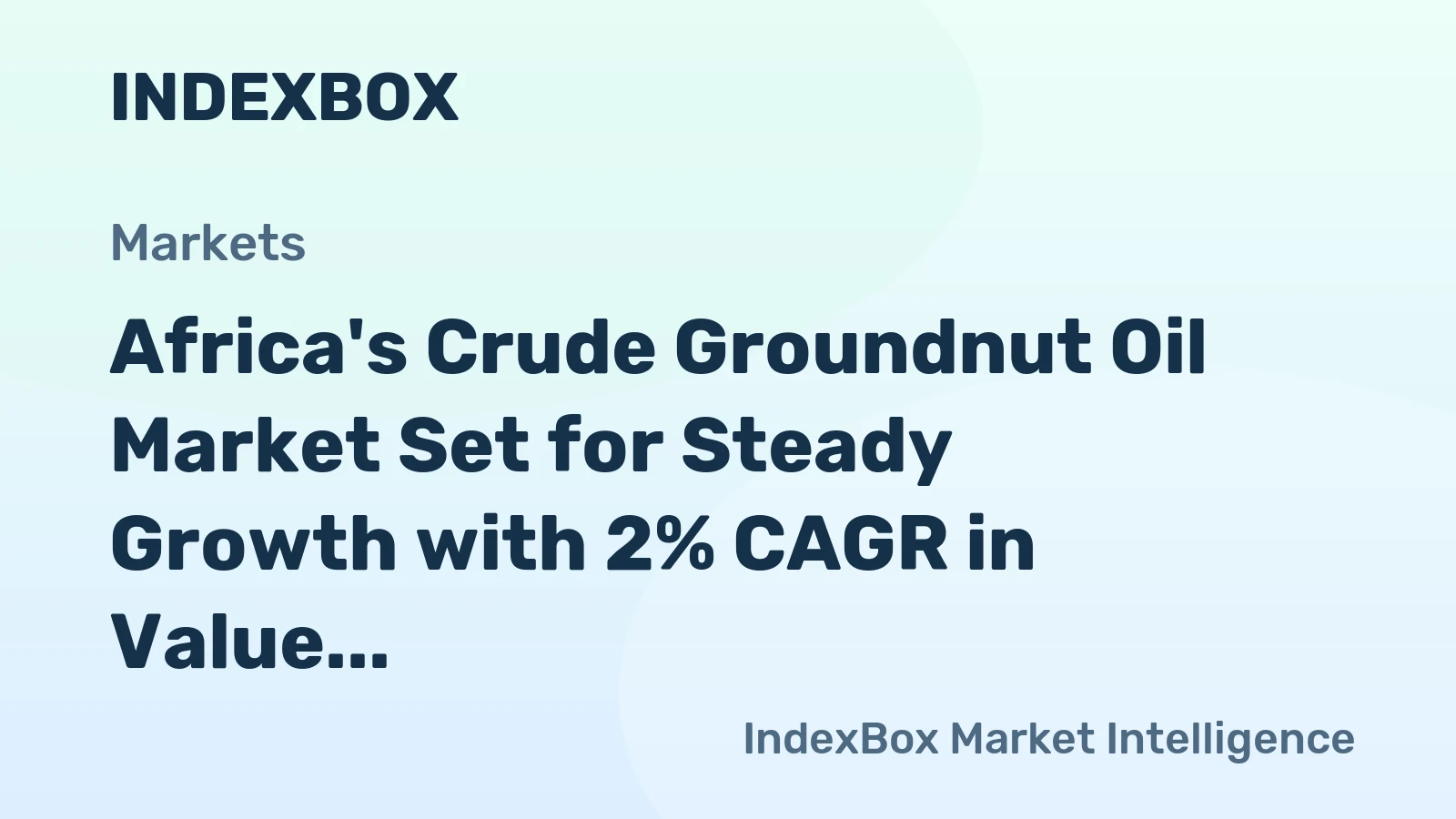 Africa's Crude Groundnut Oil Market Set for Steady Growth with 2% CAGR in Value Through 2035
