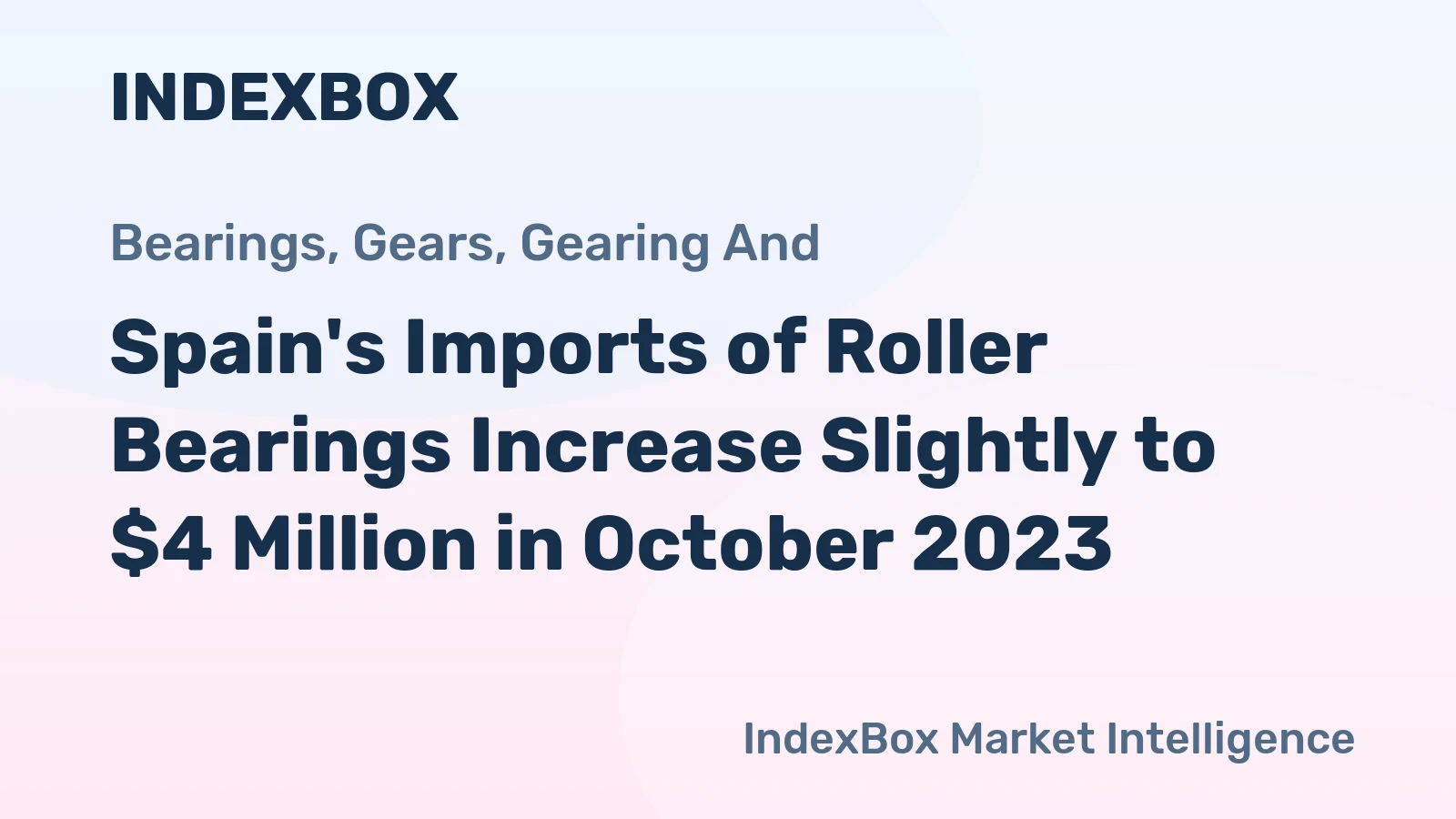 Spain's Imports of Roller Bearings Increase Slightly to $4 Million in October 2023
