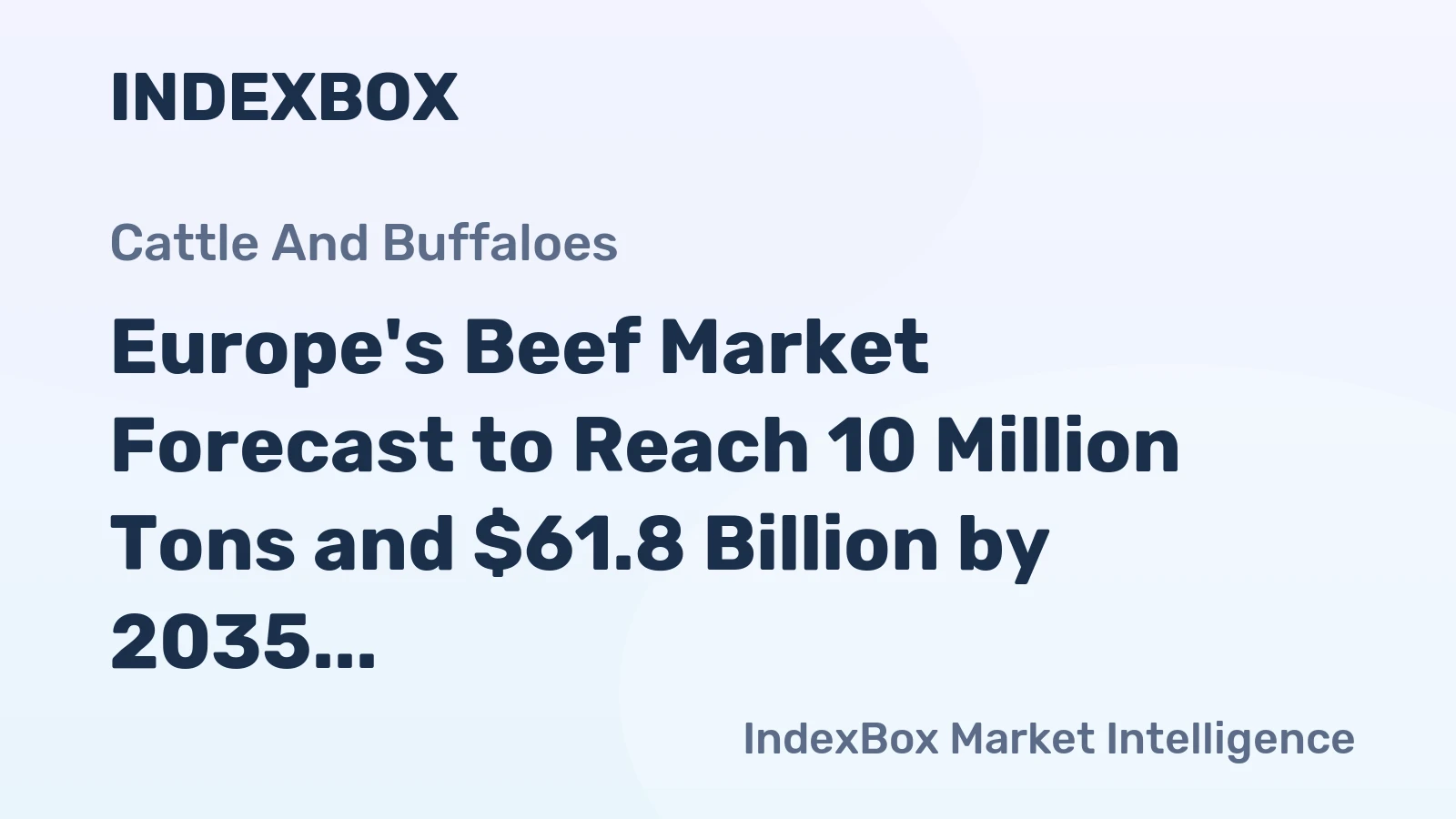 Europe's Beef Market Forecast to Reach 10 Million Tons and $61.8 Billion by 2035