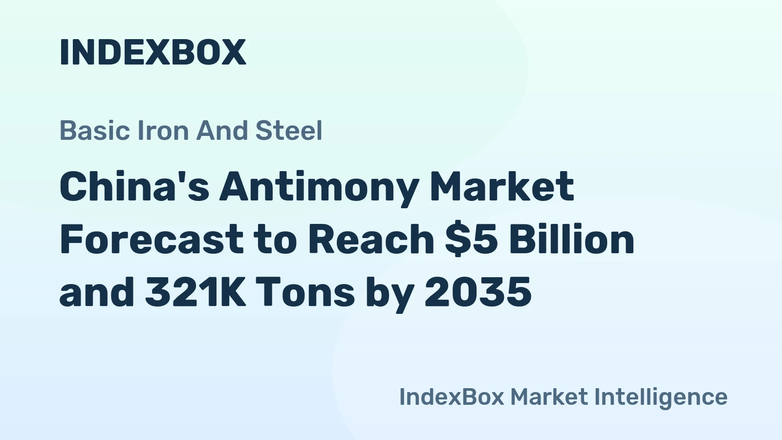 China's Antimony Market Forecast to Reach $5 Billion and 321K Tons by 2035
