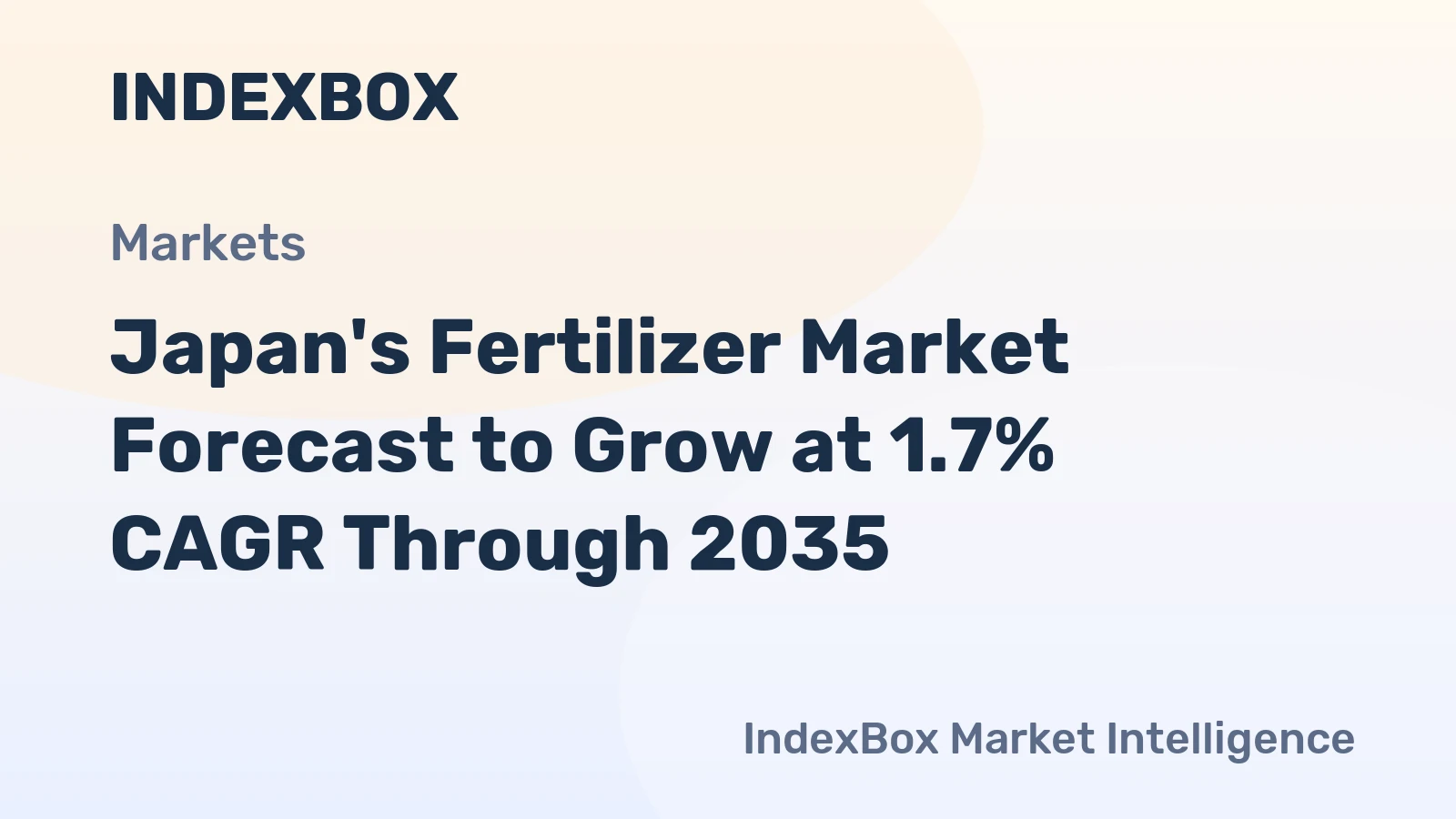 Japan's Fertilizer Market Forecast to Grow at 1.7% CAGR Through 2035
