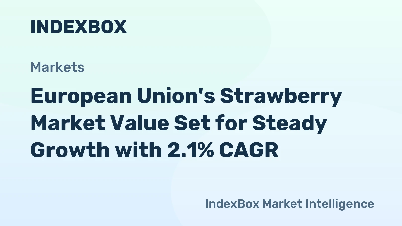 European Union's Strawberry Market Value Set for Steady Growth with 2.1% CAGR