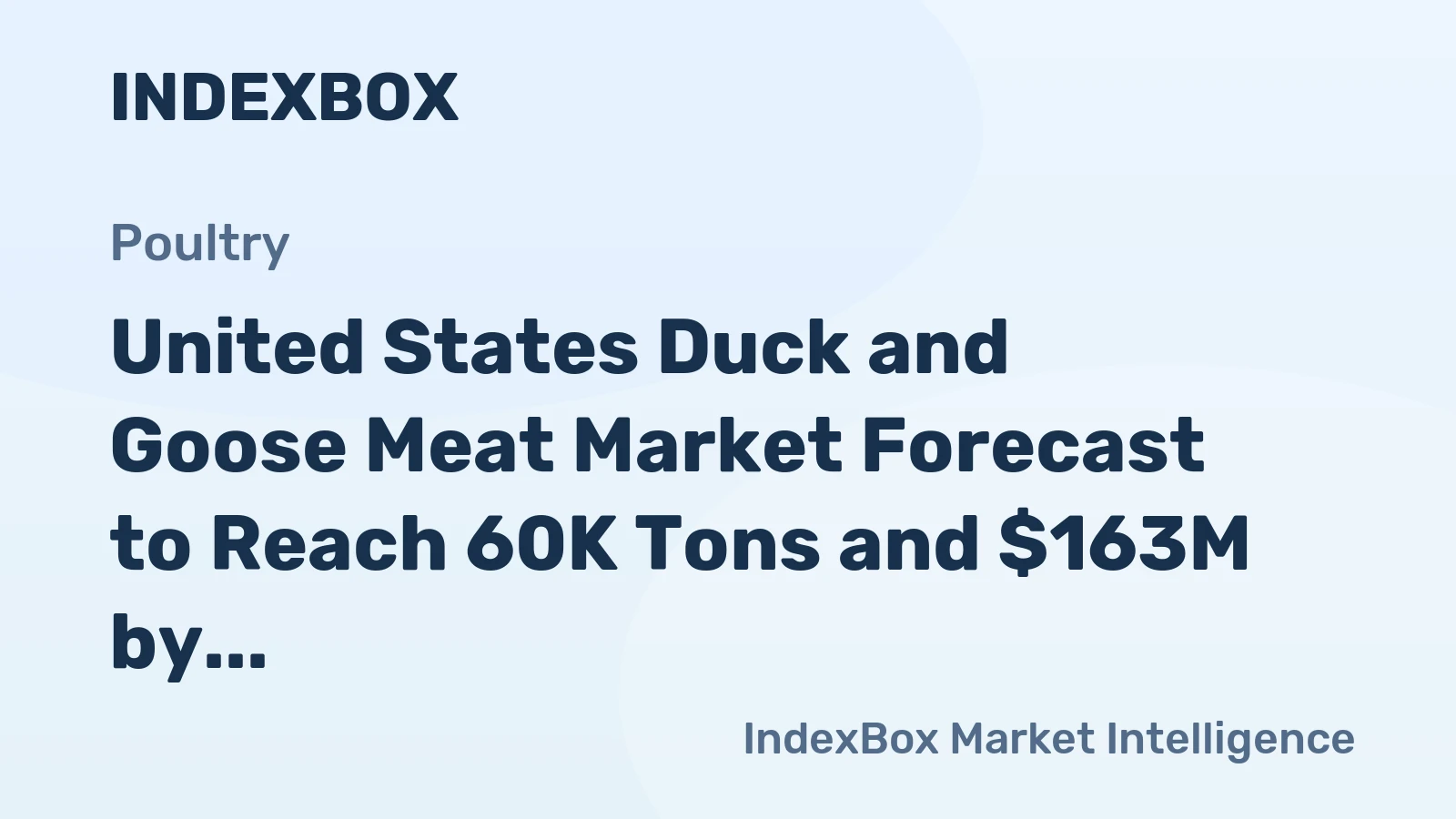 United States Duck and Goose Meat Market Forecast to Reach 60K Tons and $163M by 2035