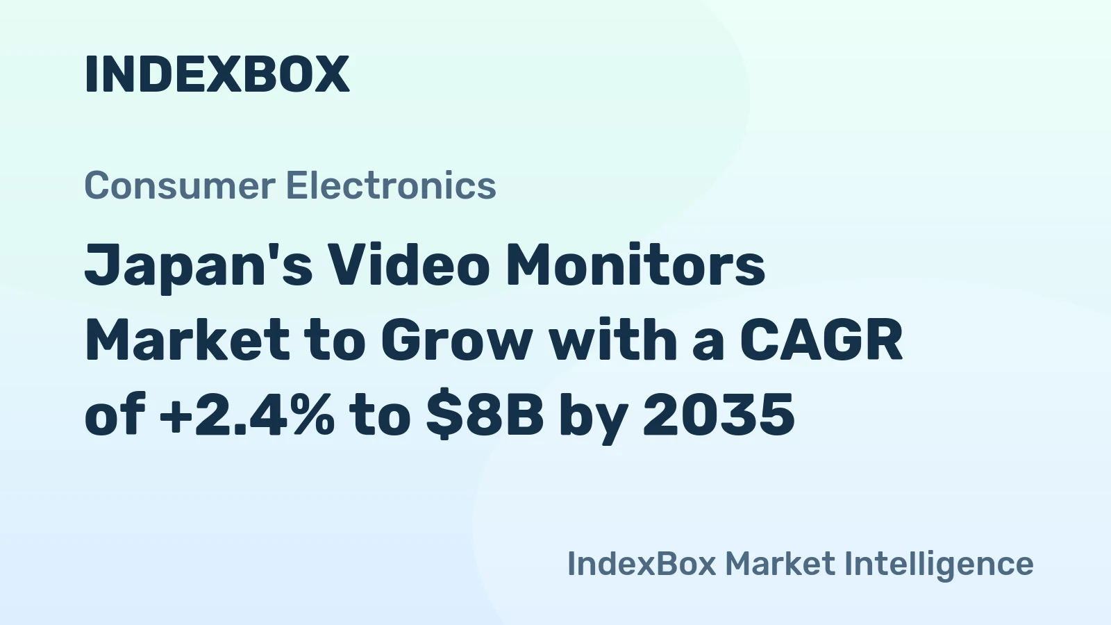 Japan's Video Monitors Market to Grow with a CAGR of +2.4% to $8B by 2035